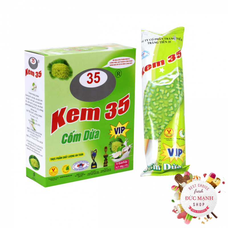 Kem 35 Tràng Tiền Vị Cốm Dừa (VIP) - Nhà Phân Phối Kem Tràng Tiền 35 ...